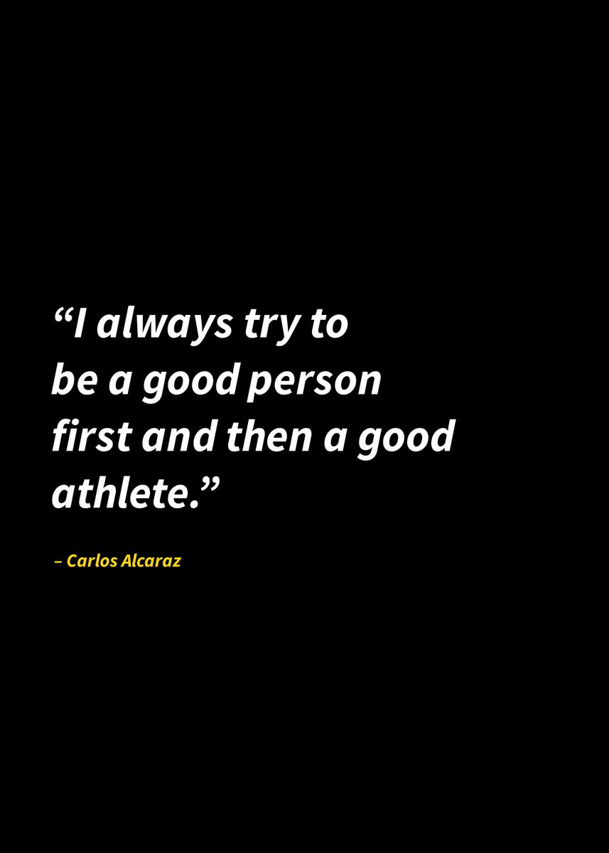 'Carlos alcaraz quotes ' Poster, picture, metal print, paint by iwak ...