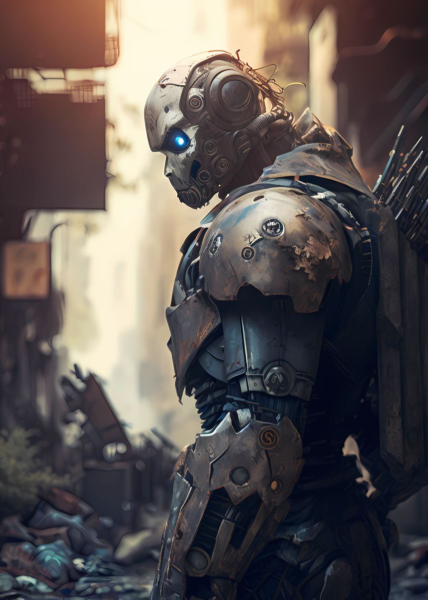 'Dark cyborg' Poster, picture, metal print, paint by Oleksandr Kovalov ...