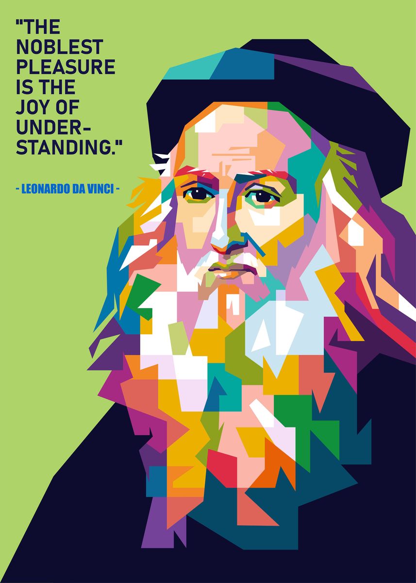 'Leonardo da Vinci' Poster, picture, metal print, paint by Mas Nono ...