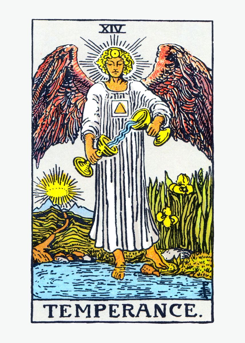 'Temperance Tarot Card' Poster, picture, metal print, paint by ...