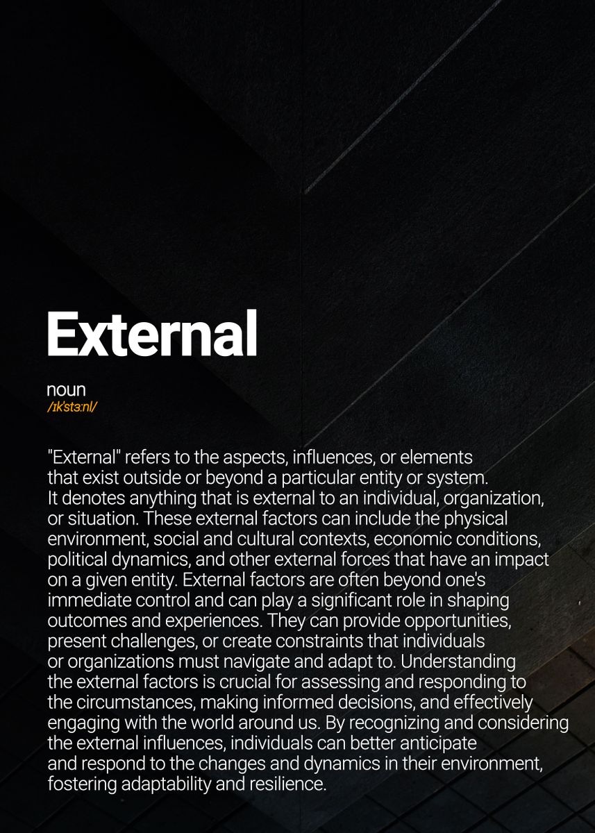 'External' Poster, picture, metal print, paint by Mr Penguin | Displate