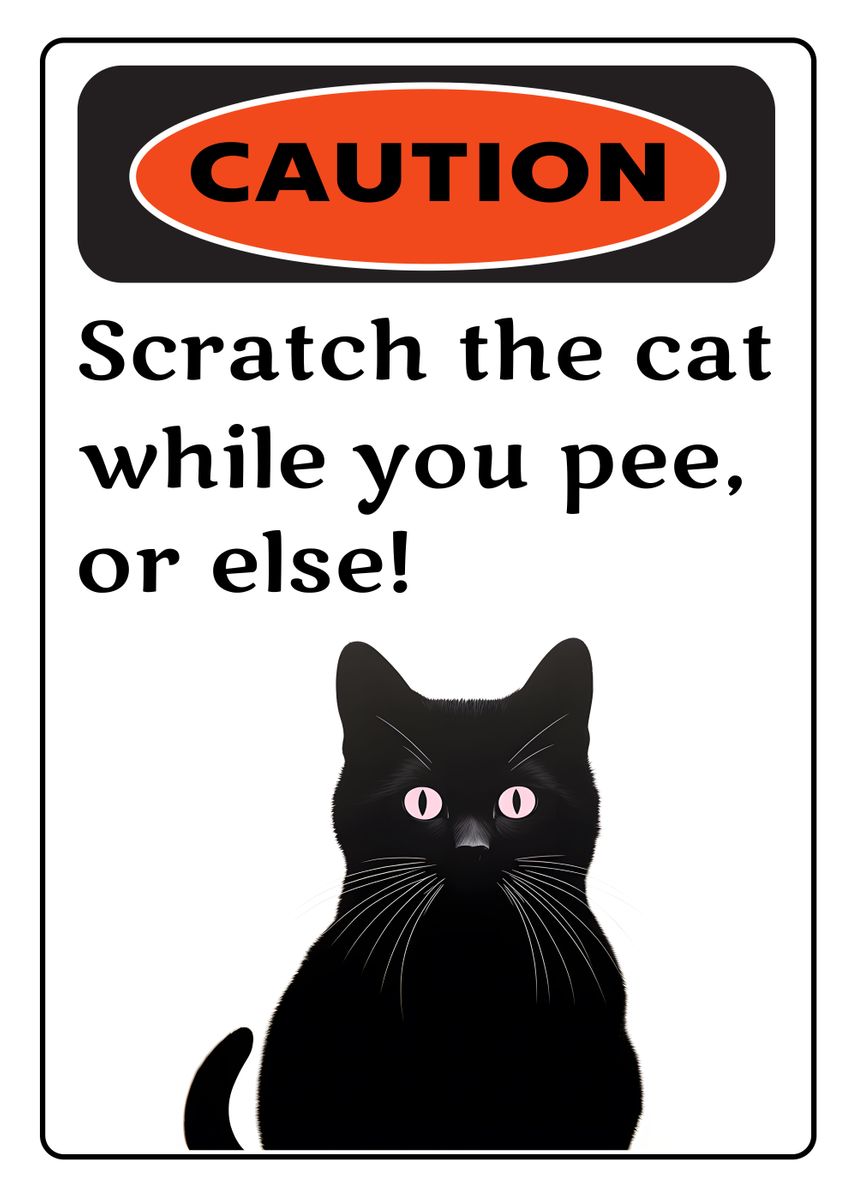 'Scratch The Cat' Poster, picture, metal print, paint by Steel Canvas ...
