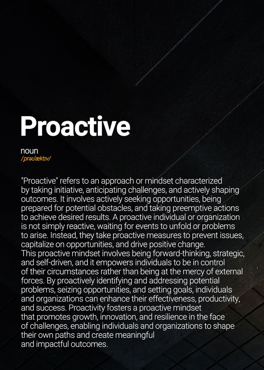 'Proactive' Poster, picture, metal print, paint by Mr Penguin | Displate