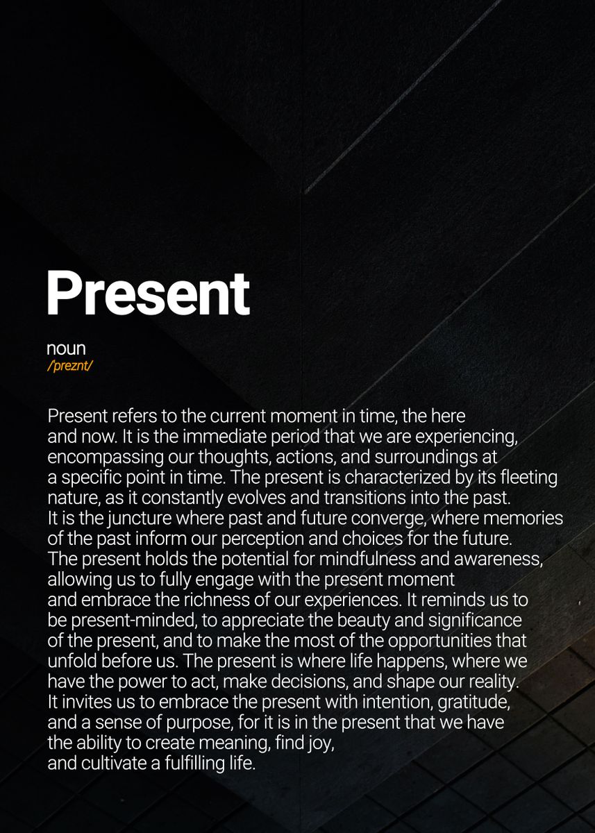 'Present' Poster, picture, metal print, paint by Mr Penguin | Displate