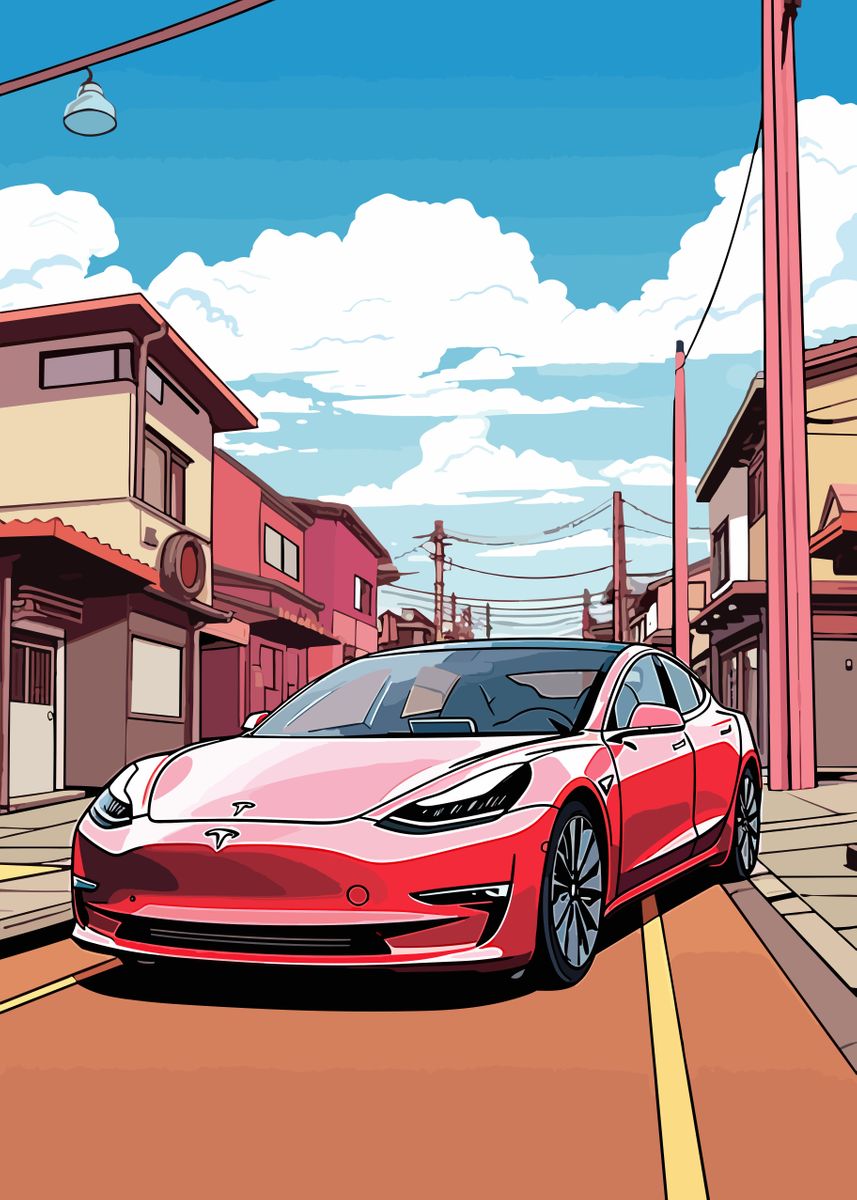 'Car Illustration' Poster, picture, metal print, paint by Qreative ...