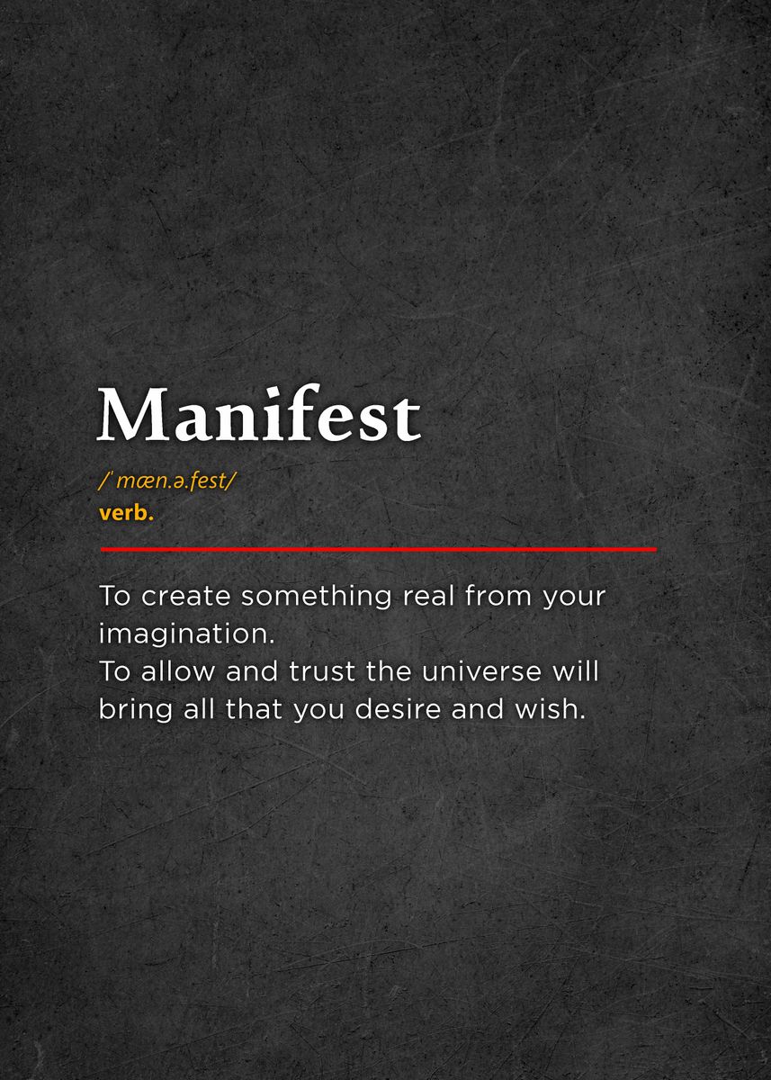 'Manifest Motivational' Poster by HOLOSOMNIA | Displate