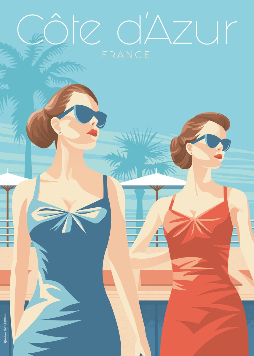 'French Riviera Summer' Poster, picture, metal print, paint by Olahoop ...