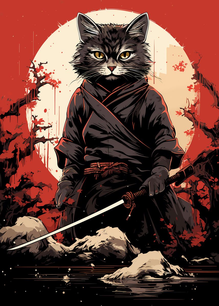 'Ukiyo e Japanese Ninja' Poster, picture, metal print, paint by Display ...