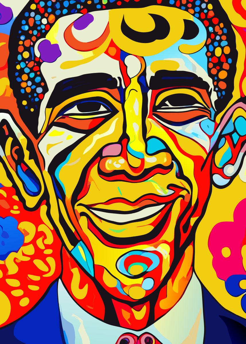 'Barack Obama Portrait' Poster, picture, metal print, paint by Prawny ...