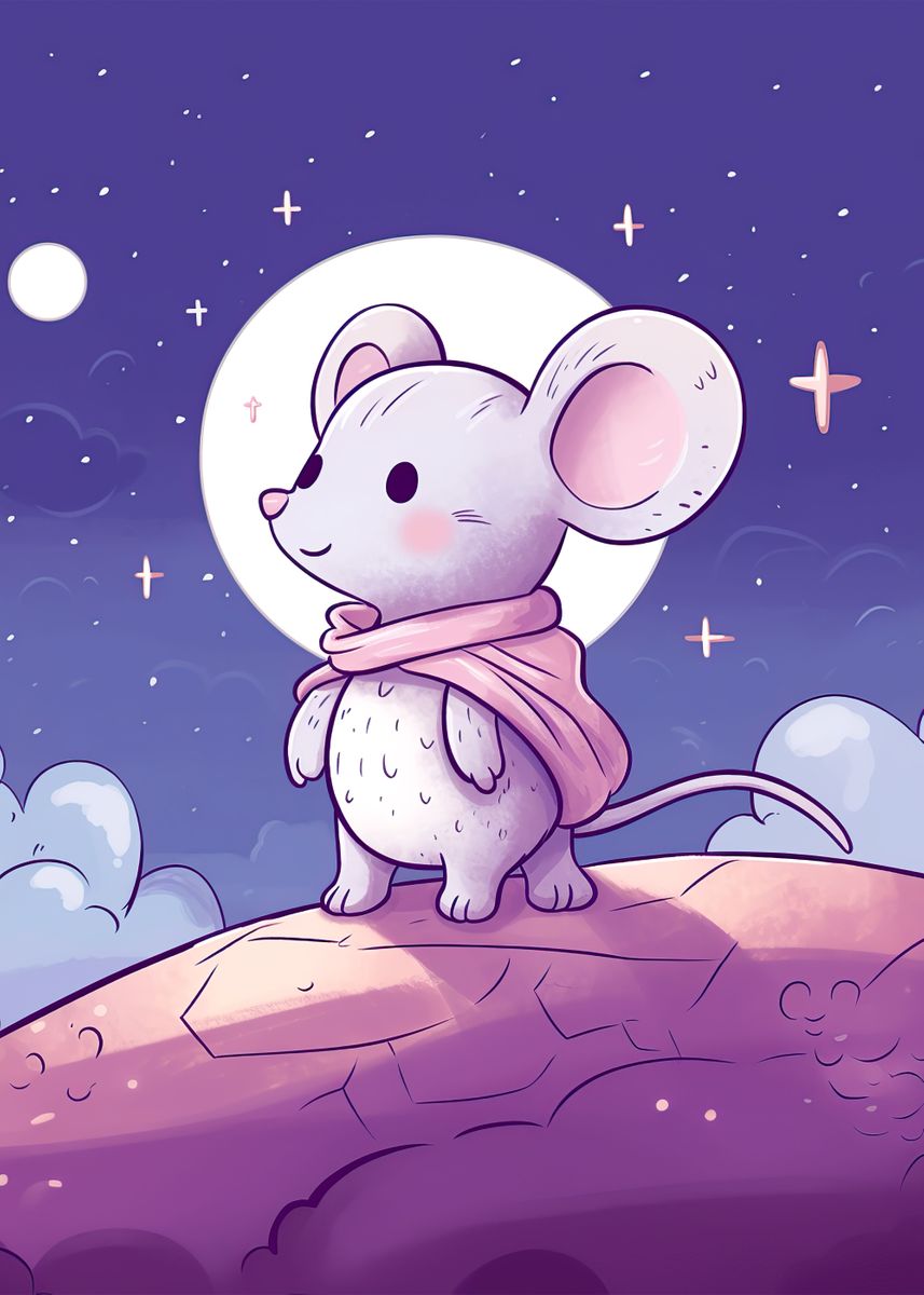 'cute mouse ' Poster by Kynan Art | Displate