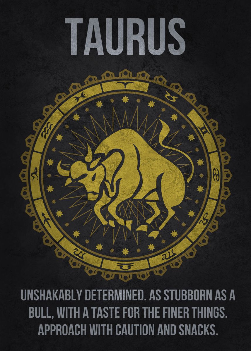'Taurus Funny Zodiac' Poster by CHAN | Displate
