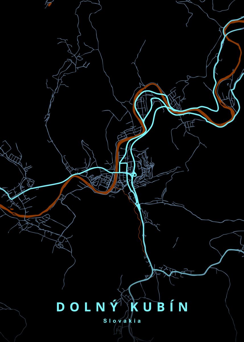 'Dolny Kubin Slovakia ' Poster, picture, metal print, paint by Deeo | Displate