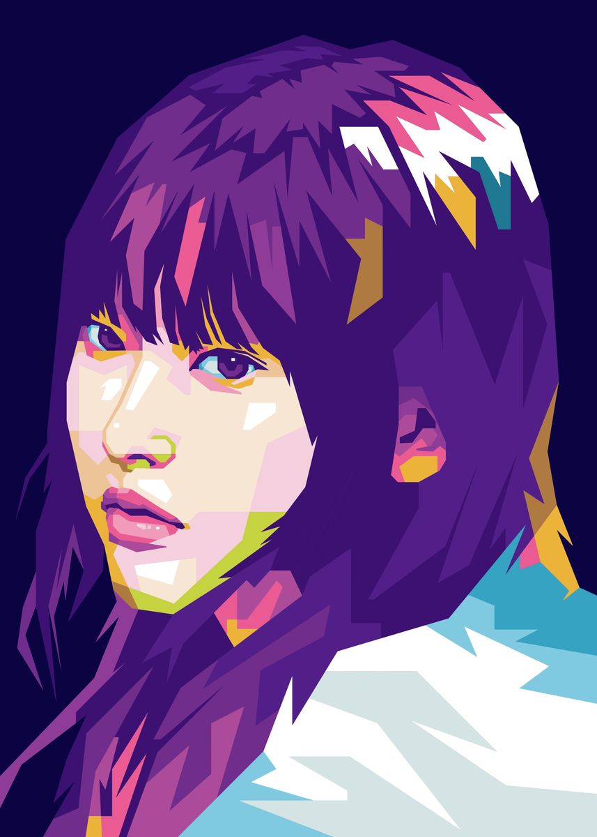 'HAERIN NEW JEANS WPAP' Poster, picture, metal print, paint by Rochefort | Displate