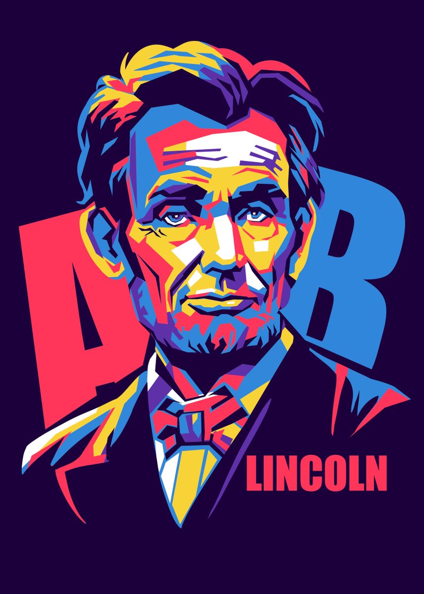 'Abraham Lincoln WPAP' Poster, picture, metal print, paint by Popart ...