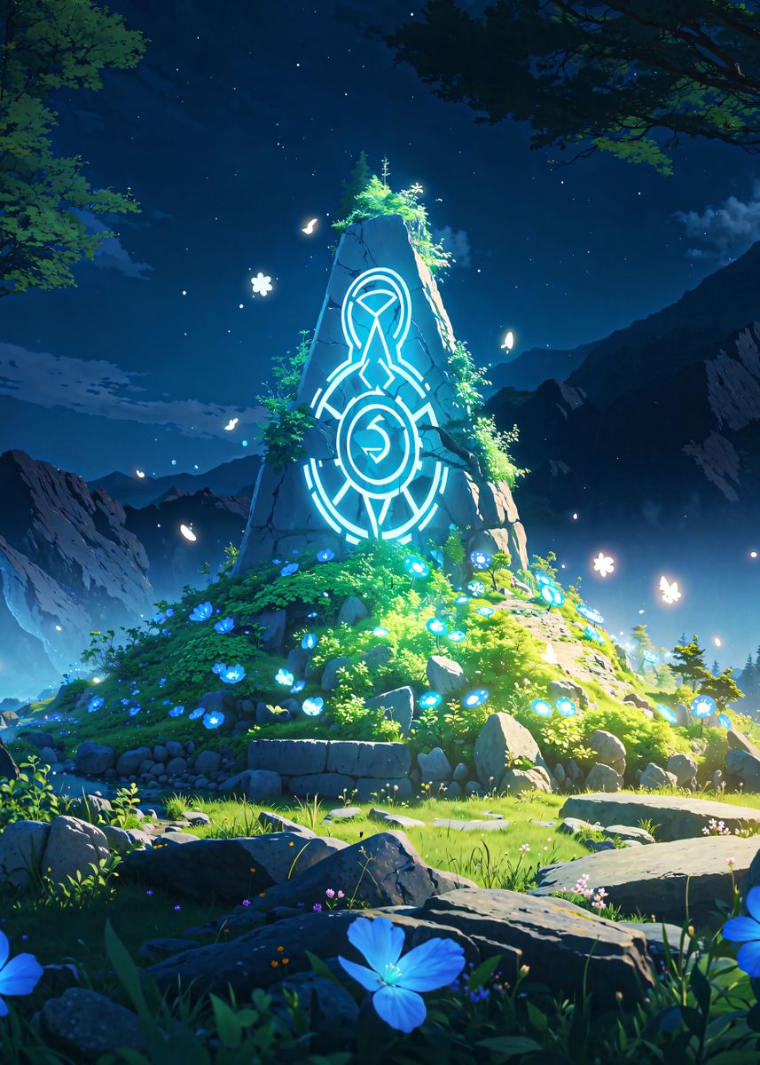 'Monolith of the Ancients' Poster, picture, metal print, paint by ...