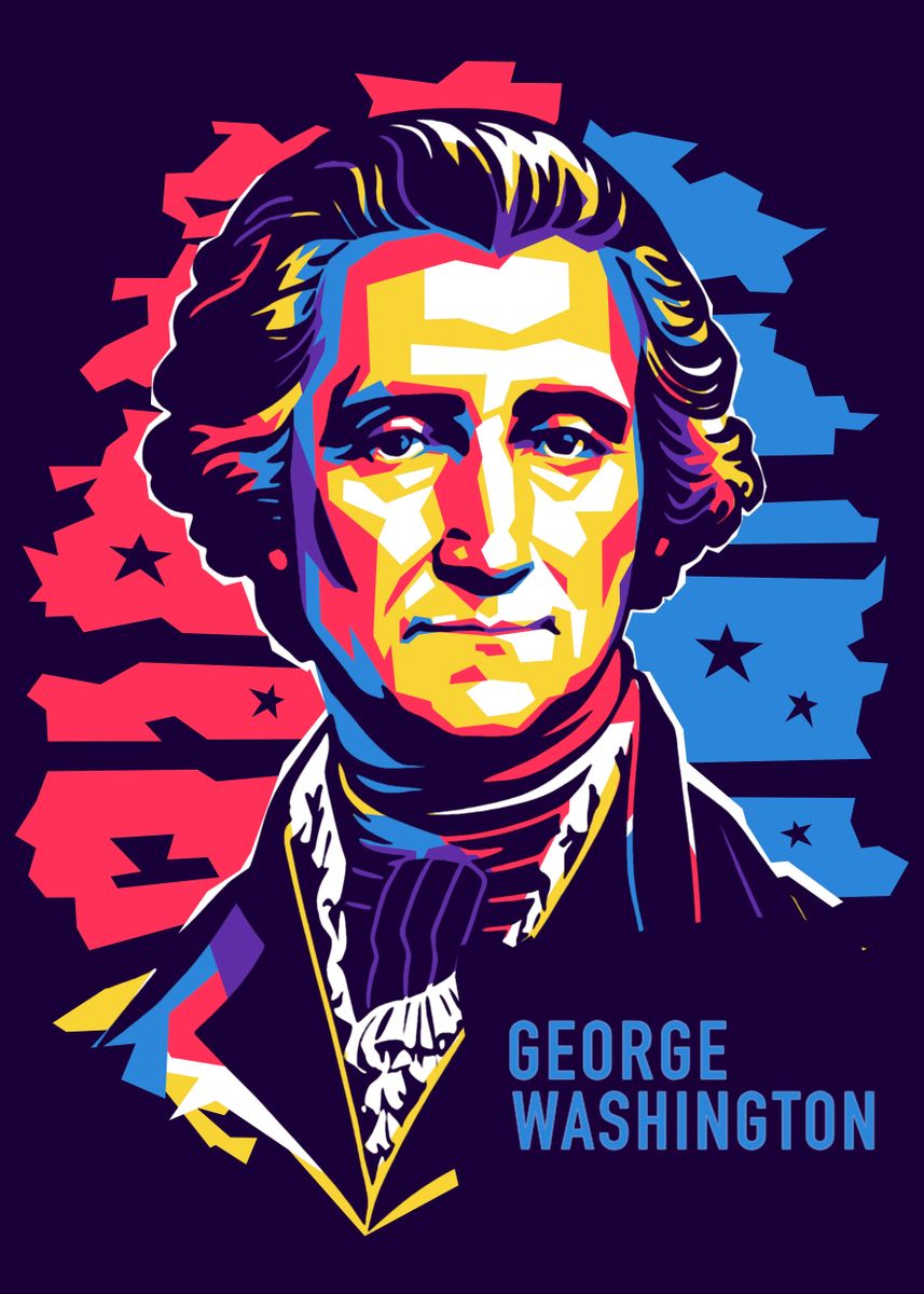 'George Washington WPAP' Poster, picture, metal print, paint by Popart ...