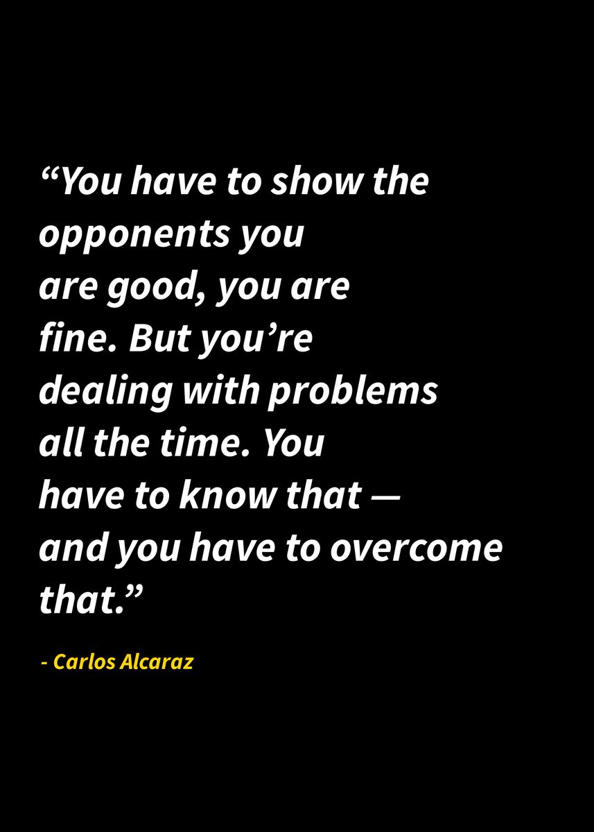 'Carlos alcaraz quotes ' Poster by iwak ayam | Displate
