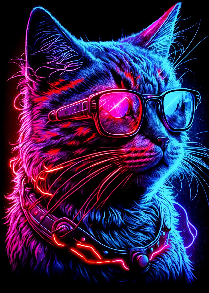 'Fantasy Cat' Poster by bds land | Displate