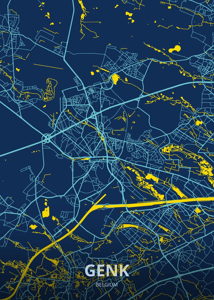 'GENK' Poster, picture, metal print, paint by CRAFTSSSTUDIO | Displate