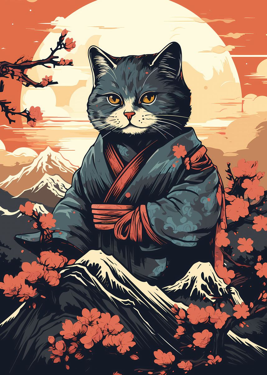 'Ukiyo e Japanese Ninja' Poster by Display Designs | Displate