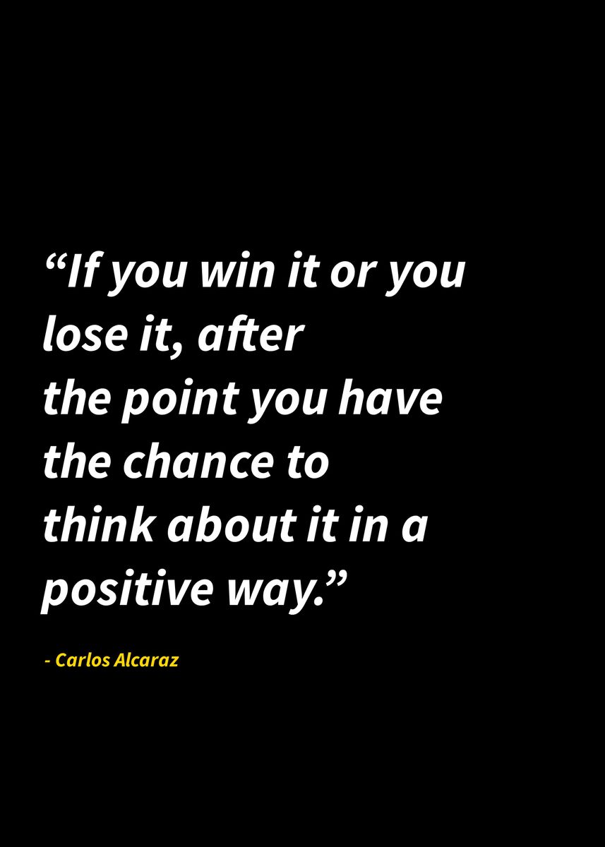 'Carlos alcaraz quotes ' Poster, picture, metal print, paint by iwak ...