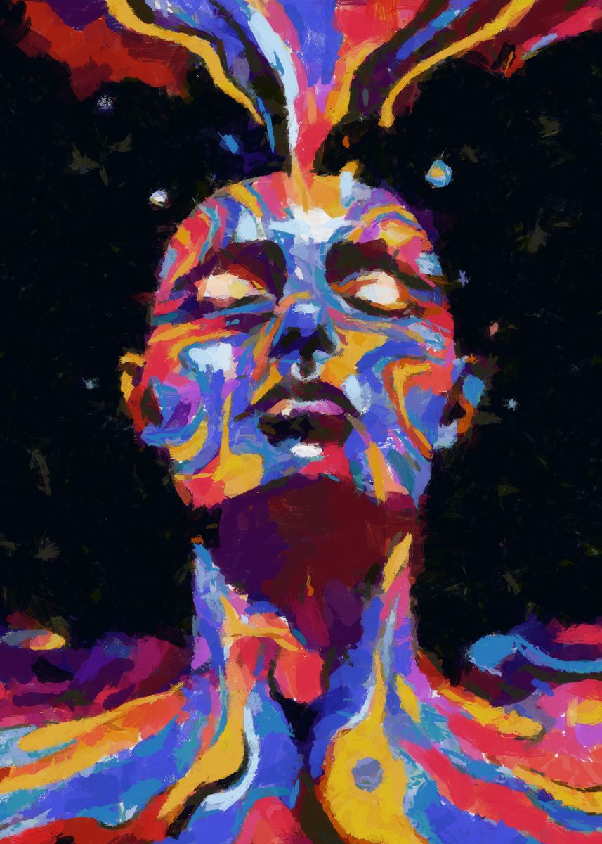 'Abstract Human' Poster, picture, metal print, paint by Evgenuy ...