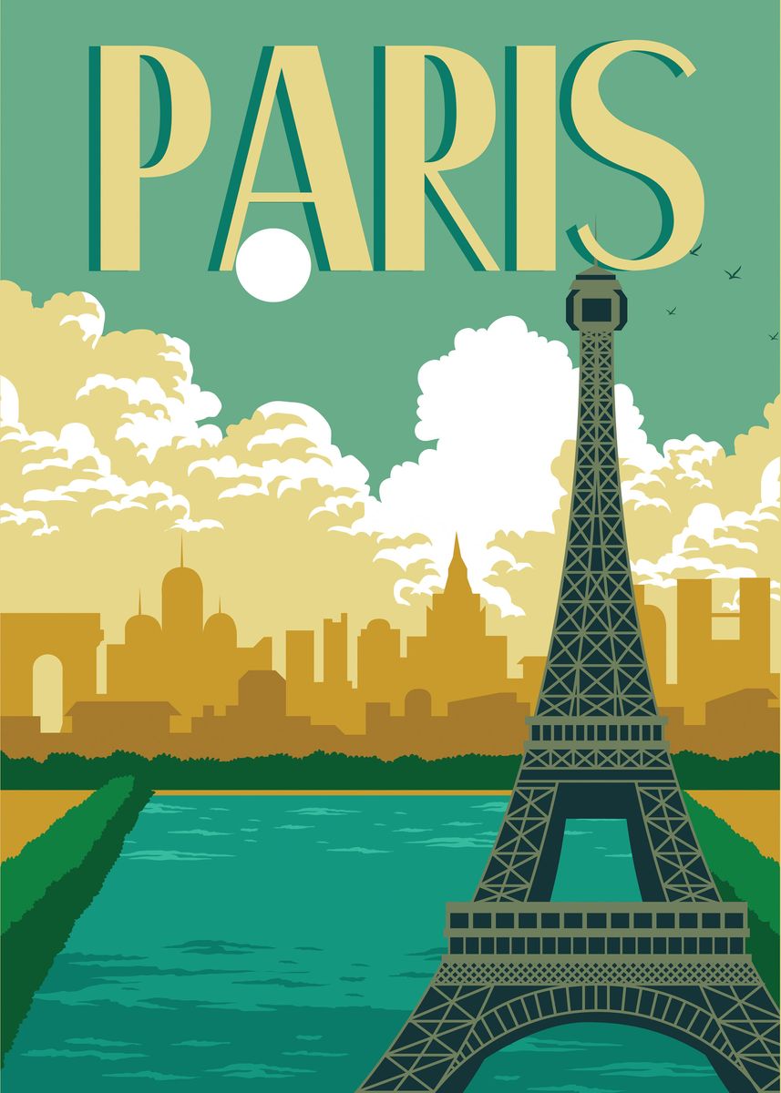 'paris' Poster, picture, metal print, paint by ECLECTICimprint | Displate