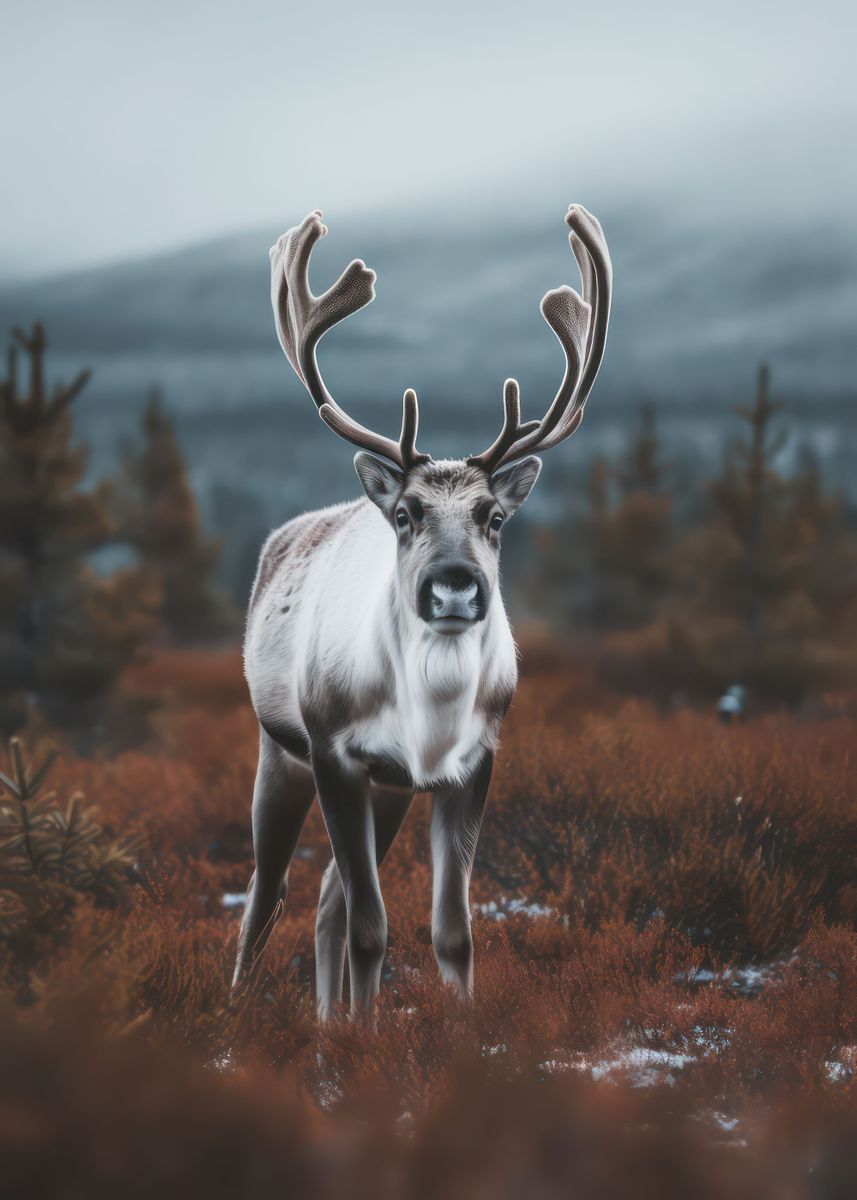 'Gorgeous reindeer' Poster, picture, metal print, paint by Zooscape ...