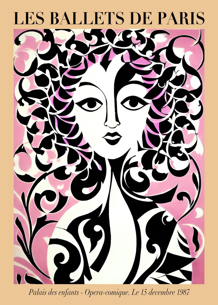 'Paper Cutouts Ballet' Poster, picture, metal print, paint by ...