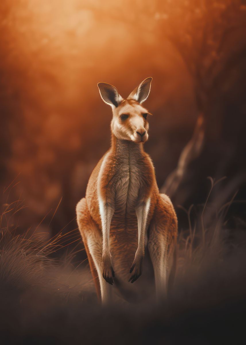 'Iconic kangaroo' Poster, picture, metal print, paint by Zooscape ...