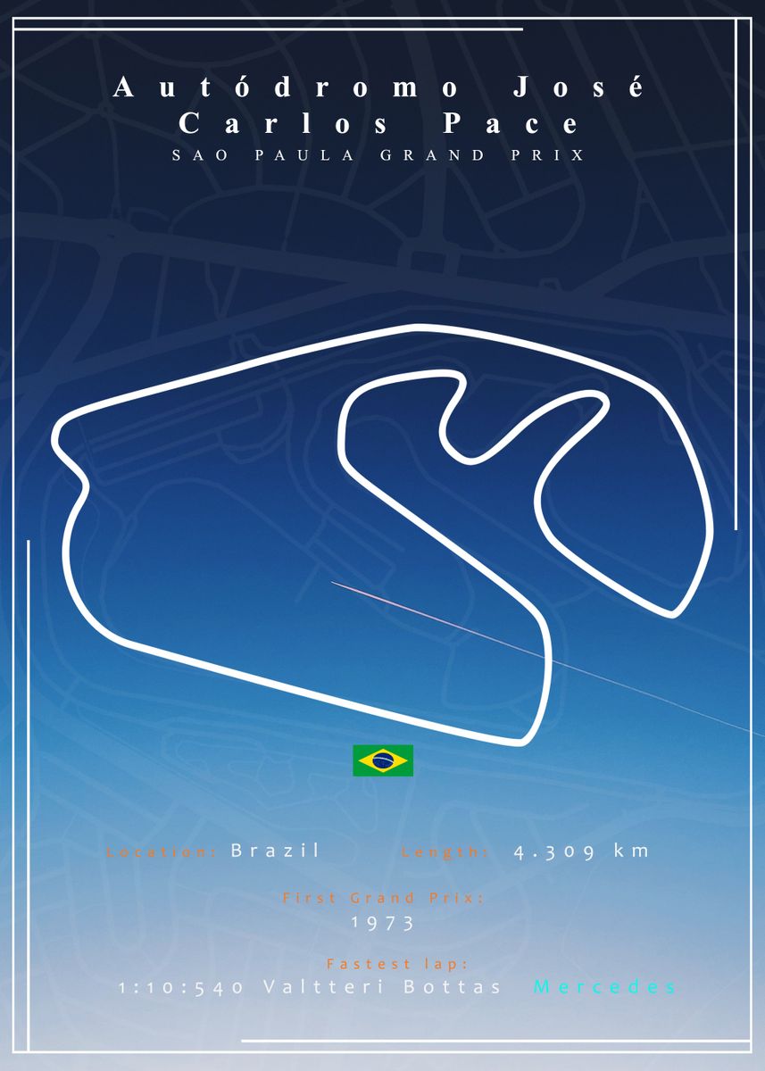 'F1 Track Map Poster ' Poster, picture, metal print, paint by Vineet ...