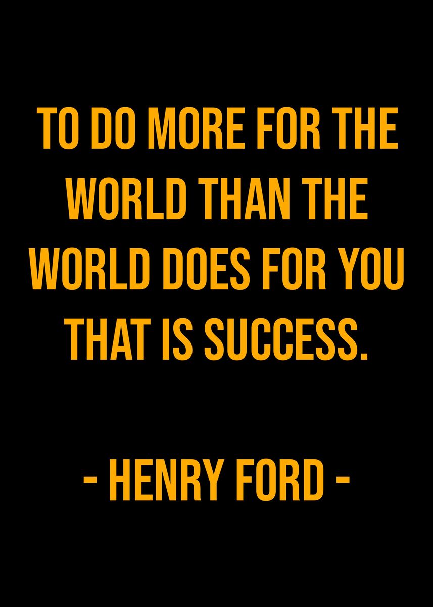 'Henry Ford Quotes' Poster by Poster painting | Displate