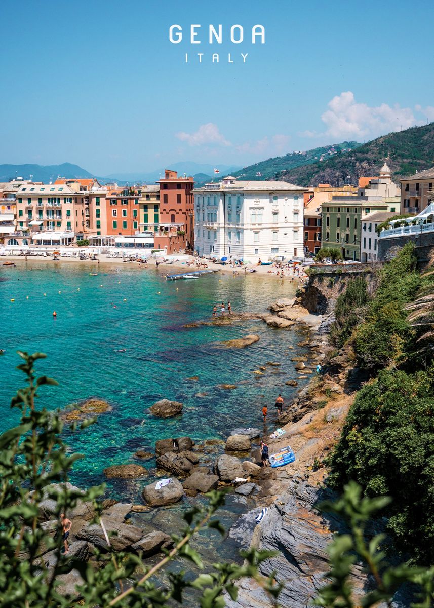 'Genoa' Poster, picture, metal print, paint by Famous City | Displate