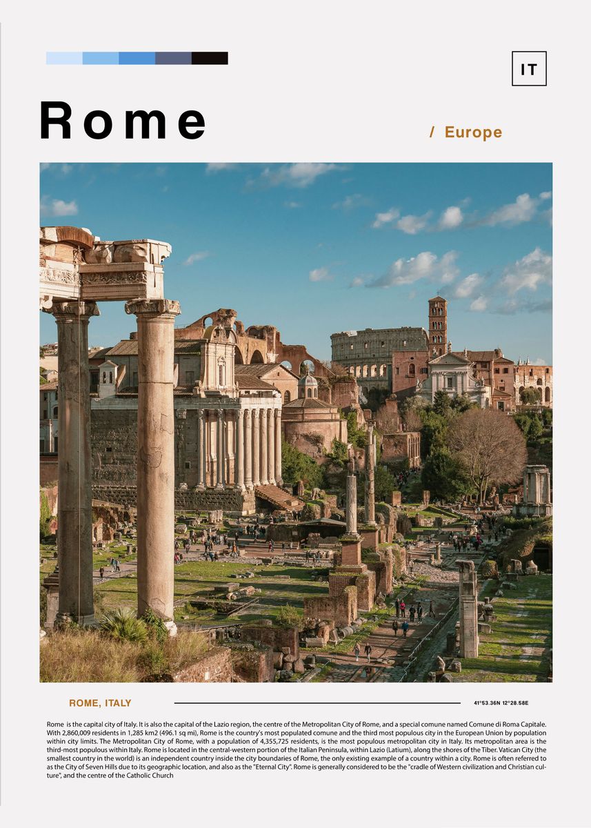 'photo poster of rome' Poster by Cristina Romero | Displate