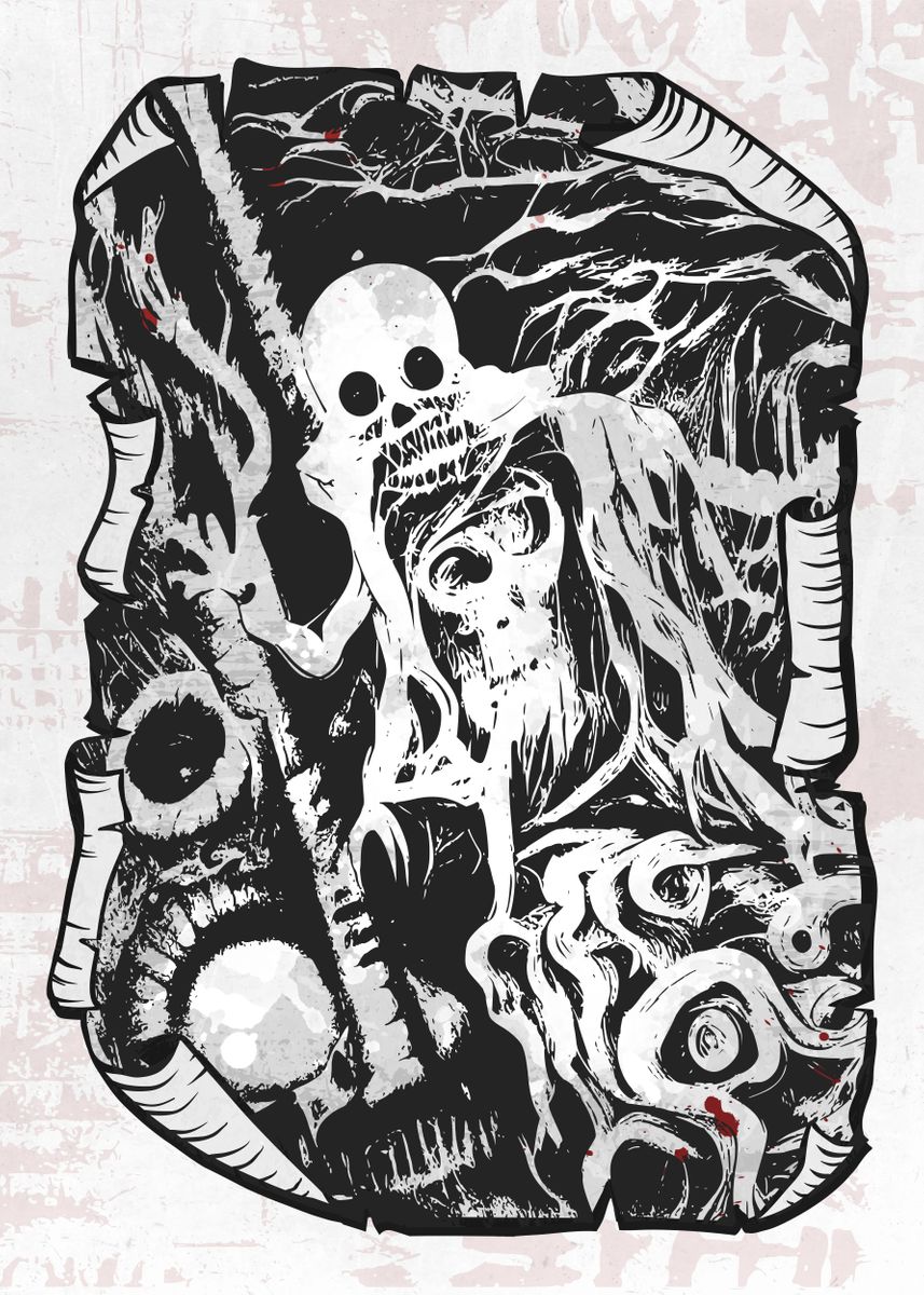 'Super Wicked Evil Dead' Poster, picture, metal print, paint by Ilya ...