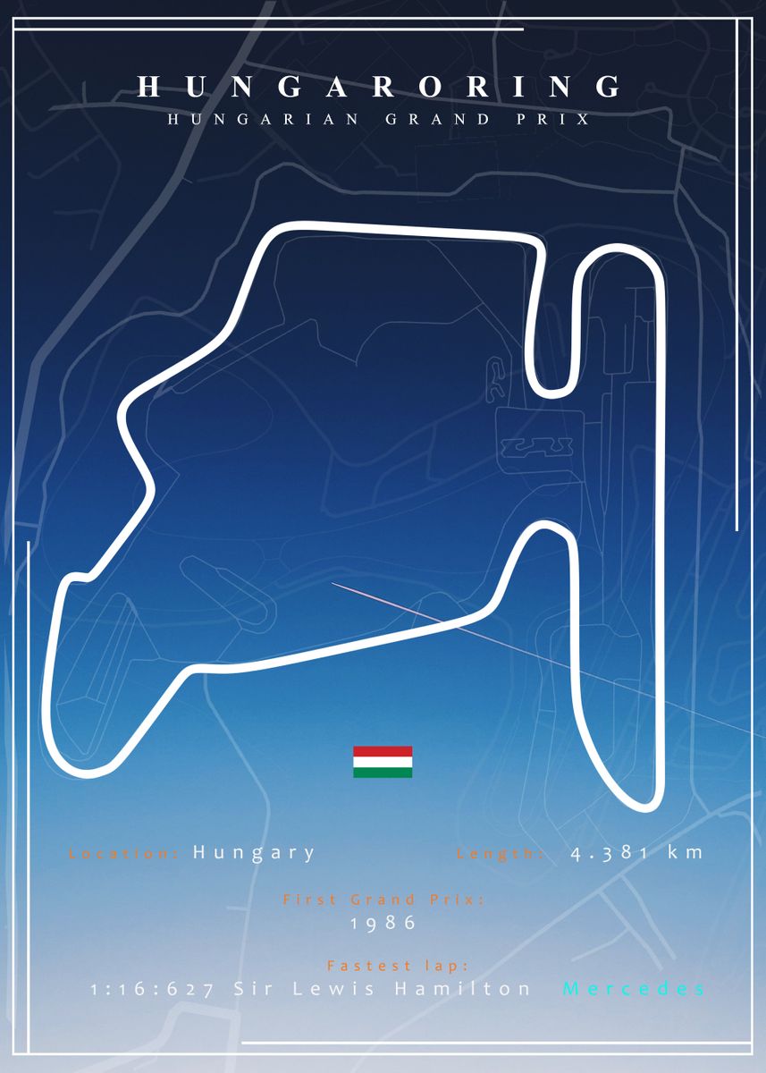 'F1 Track Map Poster ' Poster, picture, metal print, paint by Vineet ...