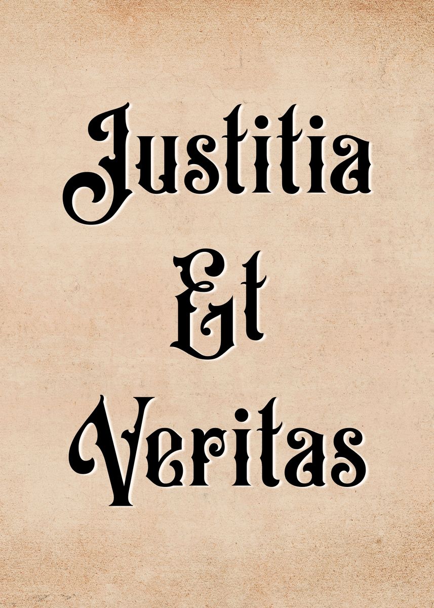 'Latin Quote Justitia' Poster, picture, metal print, paint by Jovana ...