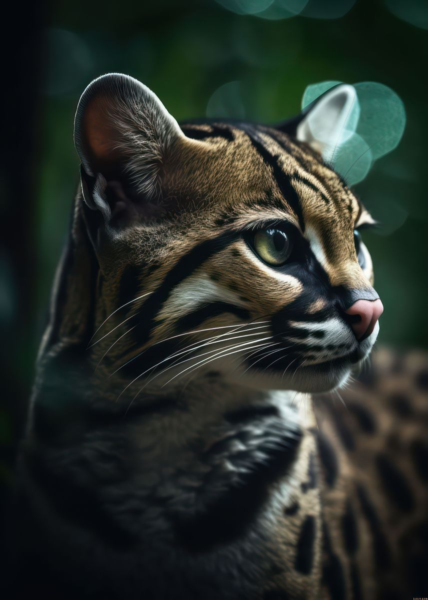 'Stunning margay' Poster, picture, metal print, paint by Zooscape ...