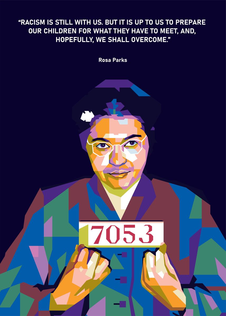 'Rosa Parks Pop Art' Poster, picture, metal print, paint by Ananda Praj ...
