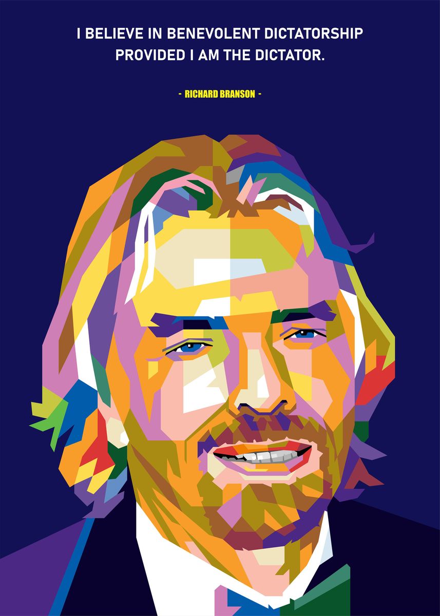 'Richard Branson Quotes' Poster, picture, metal print, paint by Erick ...