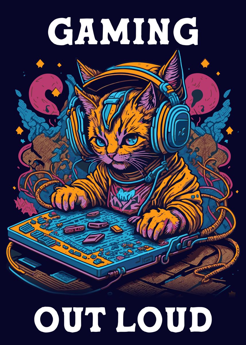 'Gaming Out Loud' Poster, picture, metal print, paint by Instinct ...