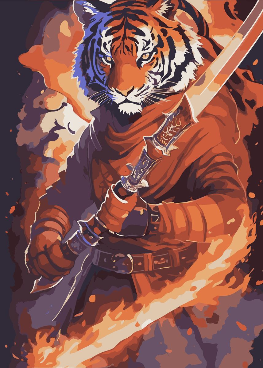 ' assasins tigers' Poster, picture, metal print, paint by Instinct ...