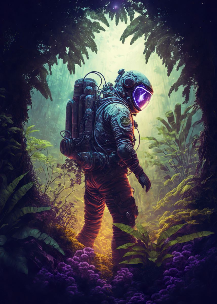 'New World Explorer' Poster, picture, metal print, paint by THREE 5 ...