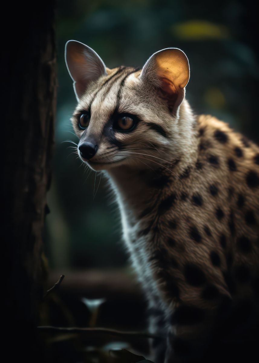 'Gorgeous genet' Poster by Zooscape Wildlife | Displate