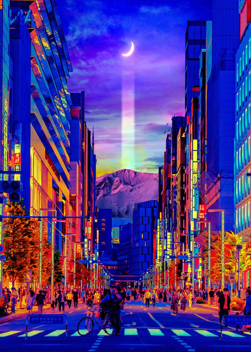 'Japanese Golden Hour' Poster by Visions of Elvedon | Displate