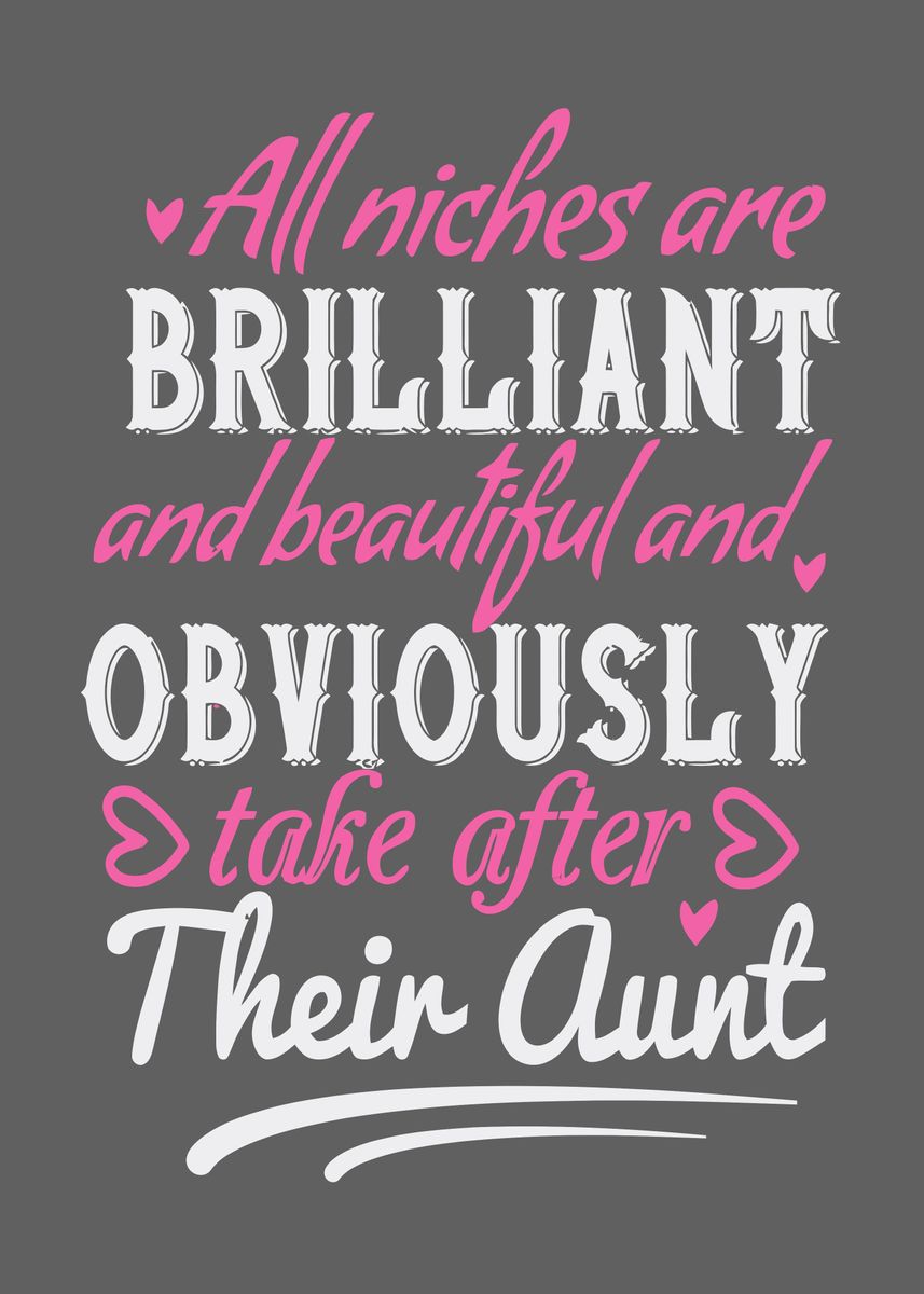 'Aunt Auntie Gift All ' Poster, picture, metal print, paint by Futuner ...