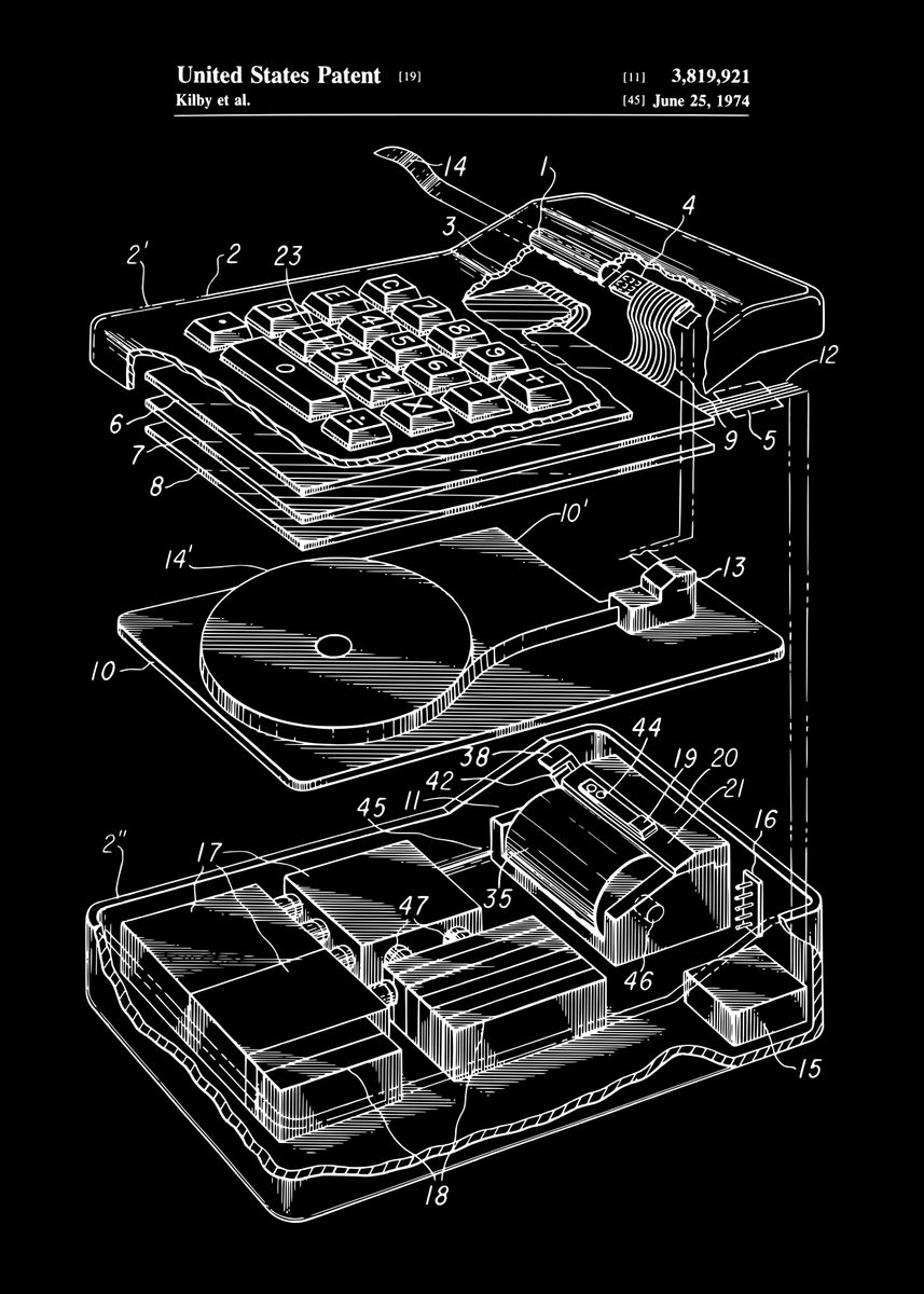 'Calculator' Poster, picture, metal print, paint by Sam Kal | Displate