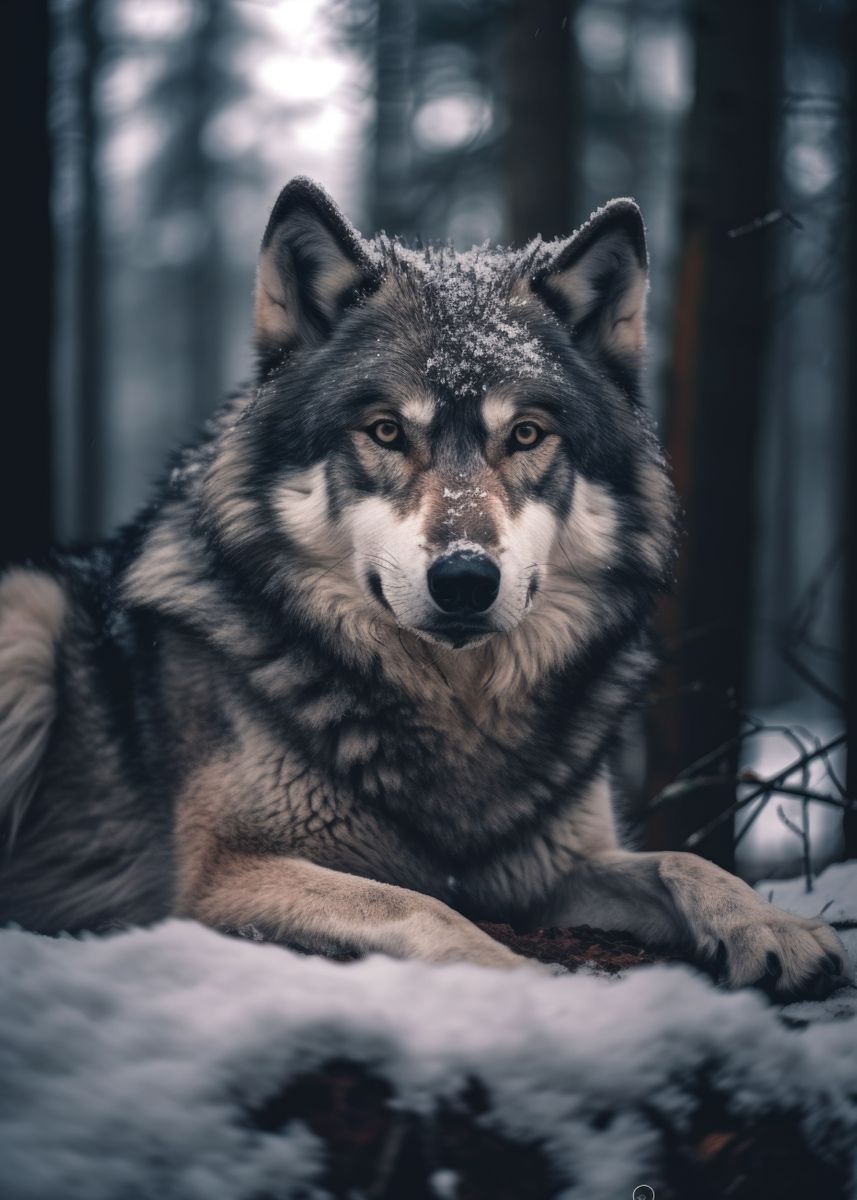 'Wolf in Forest' Poster, picture, metal print, paint by DM Photography ...