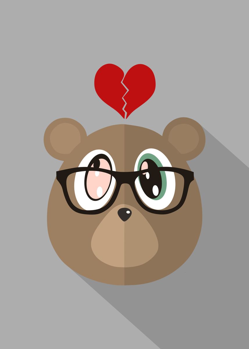 'bears love' Poster, picture, metal print, paint by Bams Sitoro | Displate