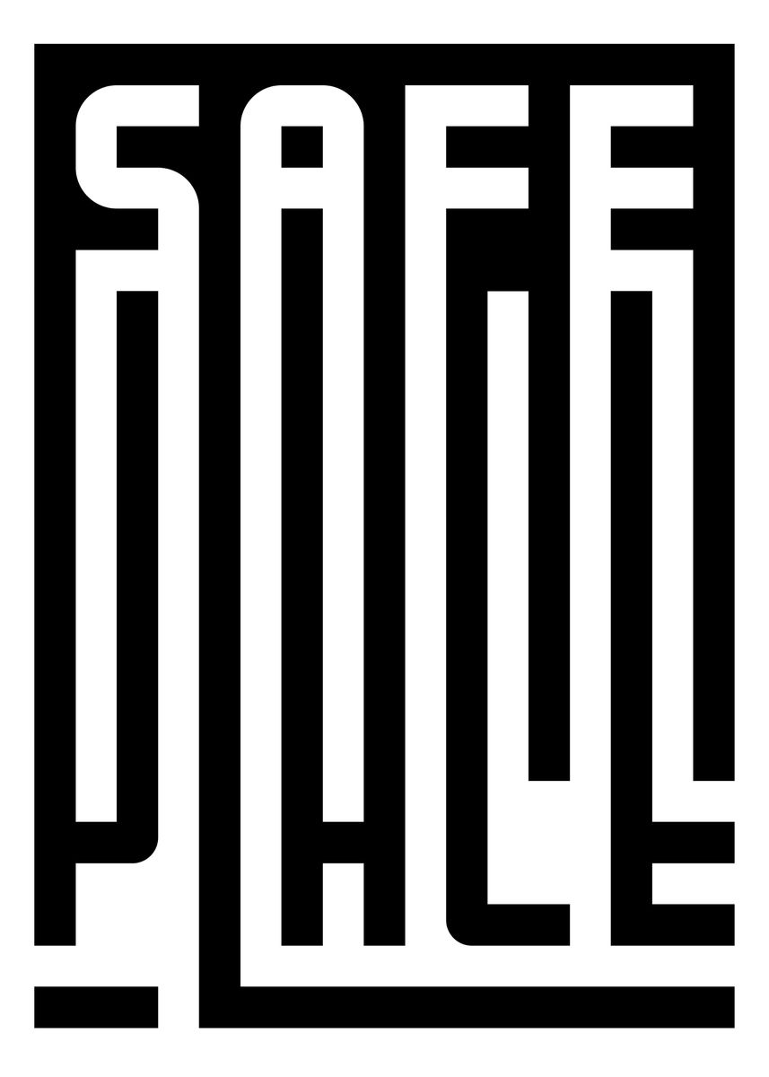 'Abstract Text Safe Place' Poster by Viability Creative | Displate